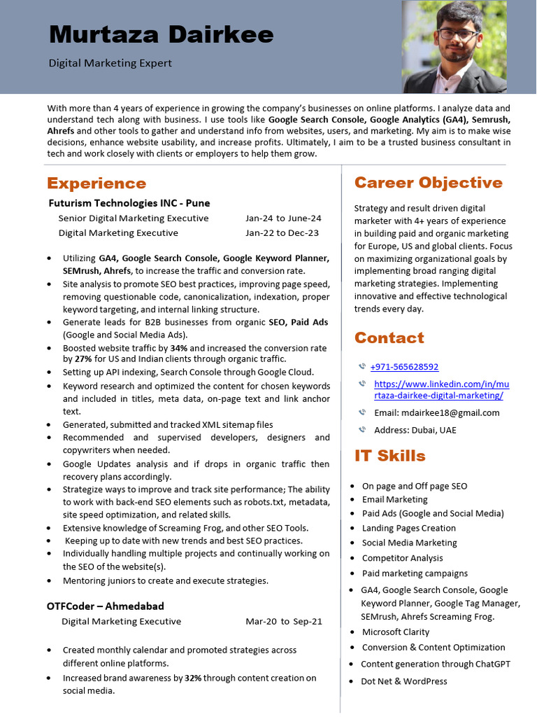 Format For CV | PDF