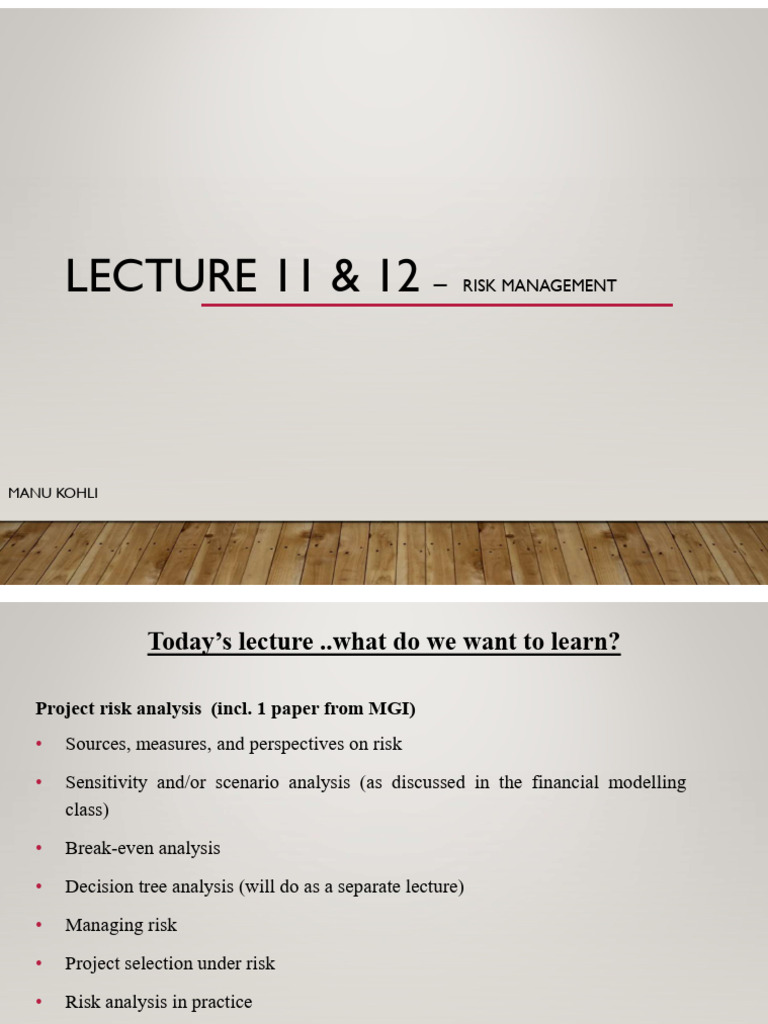 Lecture 11 & 12 | PDF