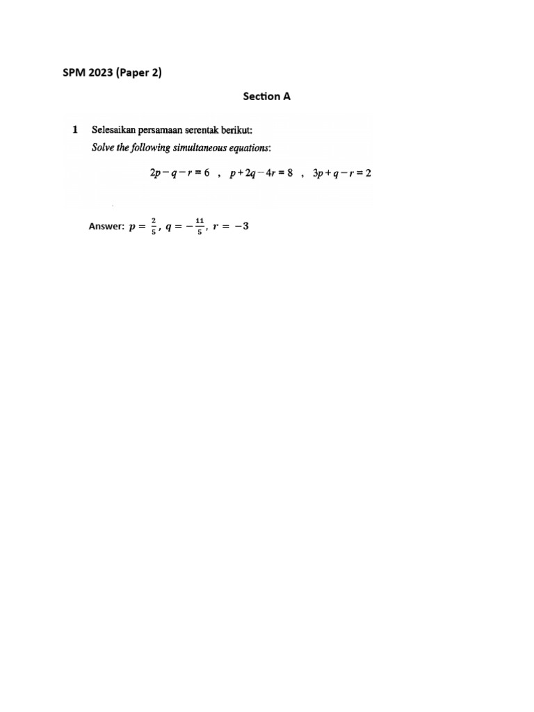 SPM 2023 Paper 2 | PDF