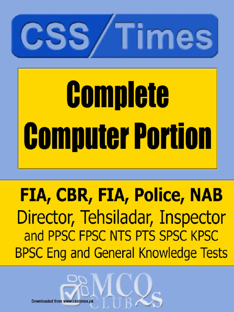 Computer Fundamentals MCQs Complete-1 | PDF