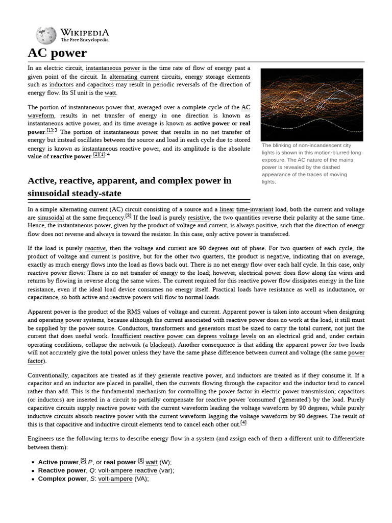AC Power | PDF