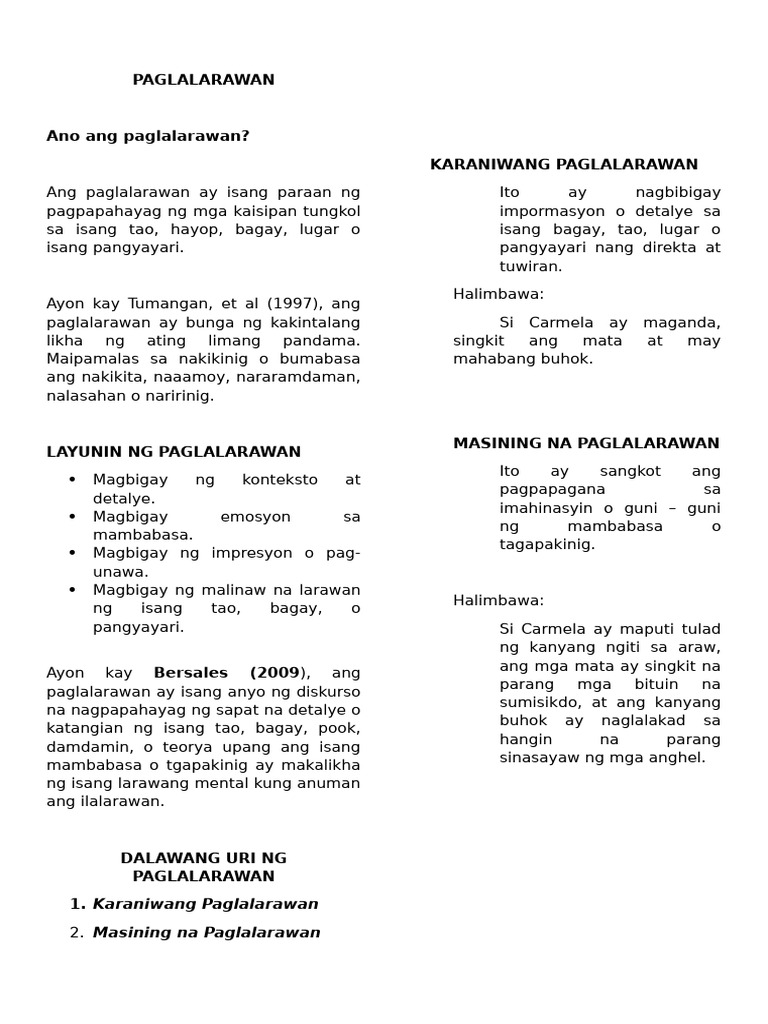 Paglalarawan | PDF