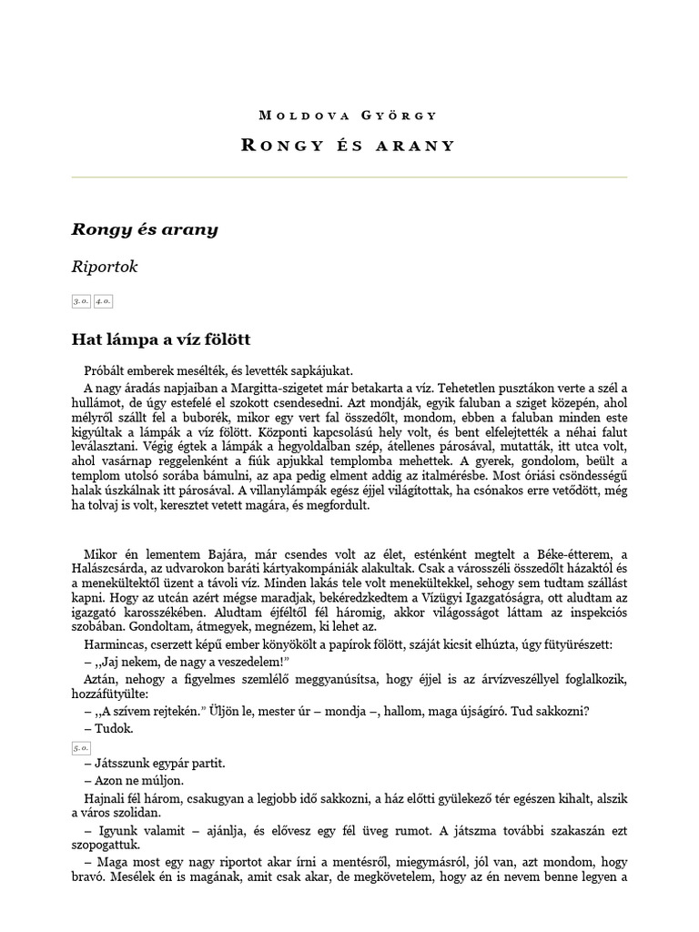 Moldova György-Rongy És Arany | PDF