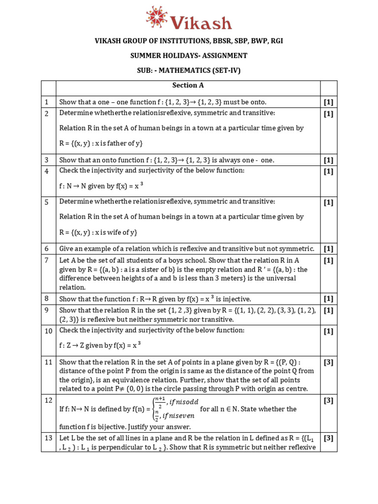 Mathematics Set Iv | PDF
