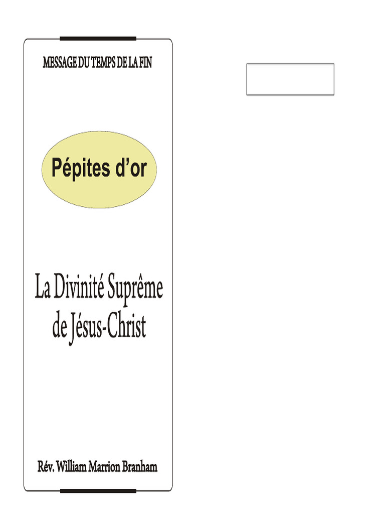 La Divinite Supreme de Jesus Christ | PDF