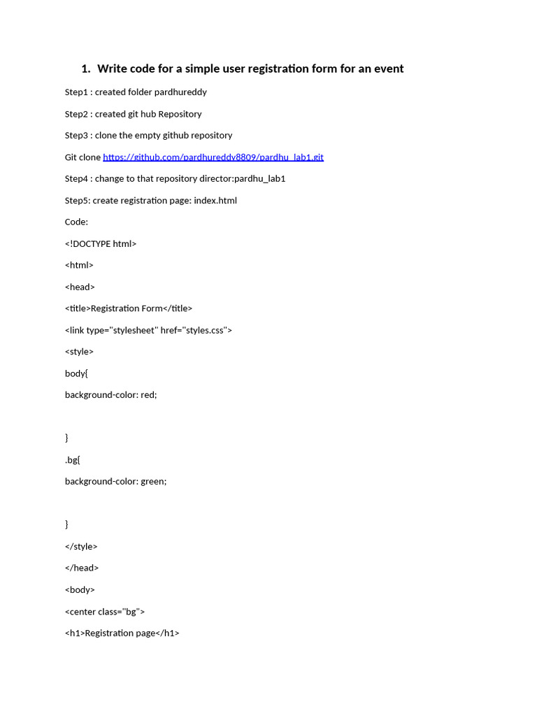 Lab Experiment 1 | PDF