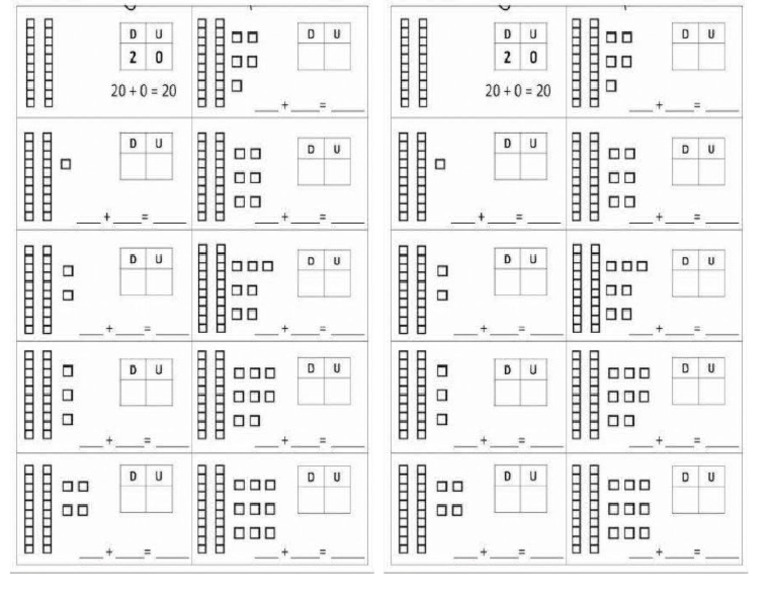 Act. Matematica Decenas y Unidades | PDF