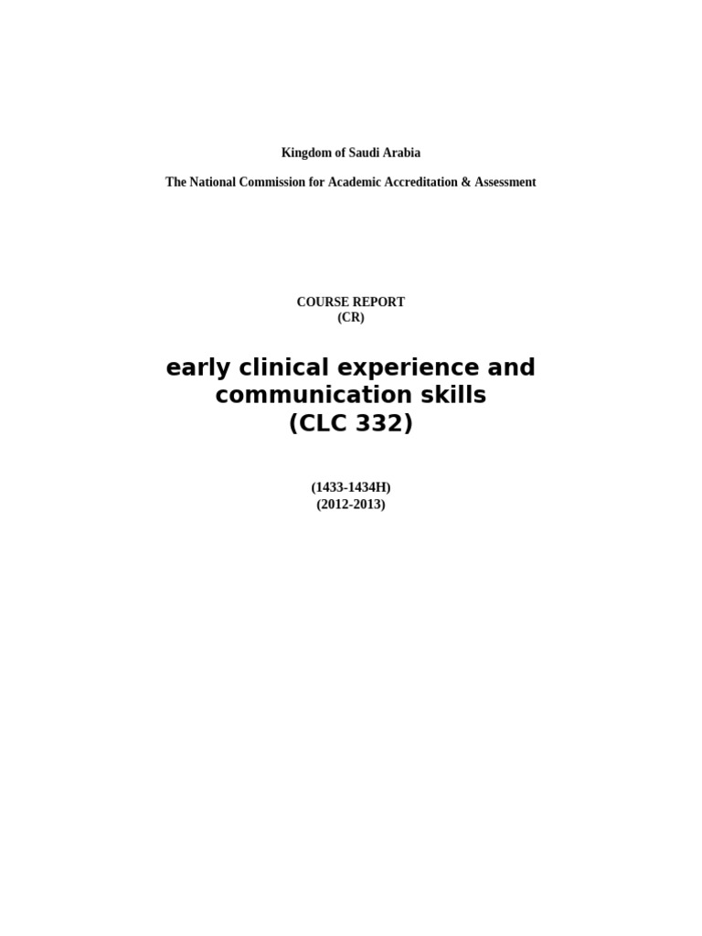 Early Clinical Experience | PDF