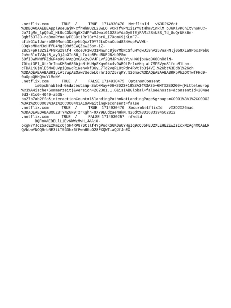 Netflix Cookies Vip | PDF