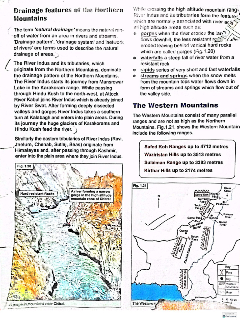 Drainage Features of Northern Mountains | PDF