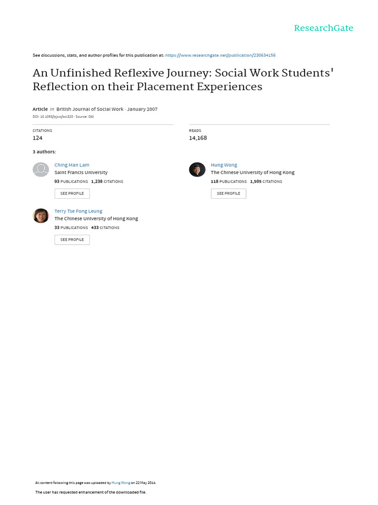 Unfinished Reflexive Journey | PDF