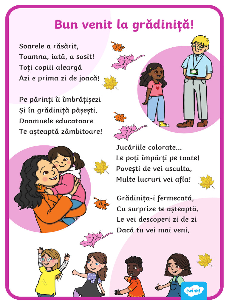 DLC 1661236992 Bine Ai Venit La Gradinita Poezie Ver 1 | PDF