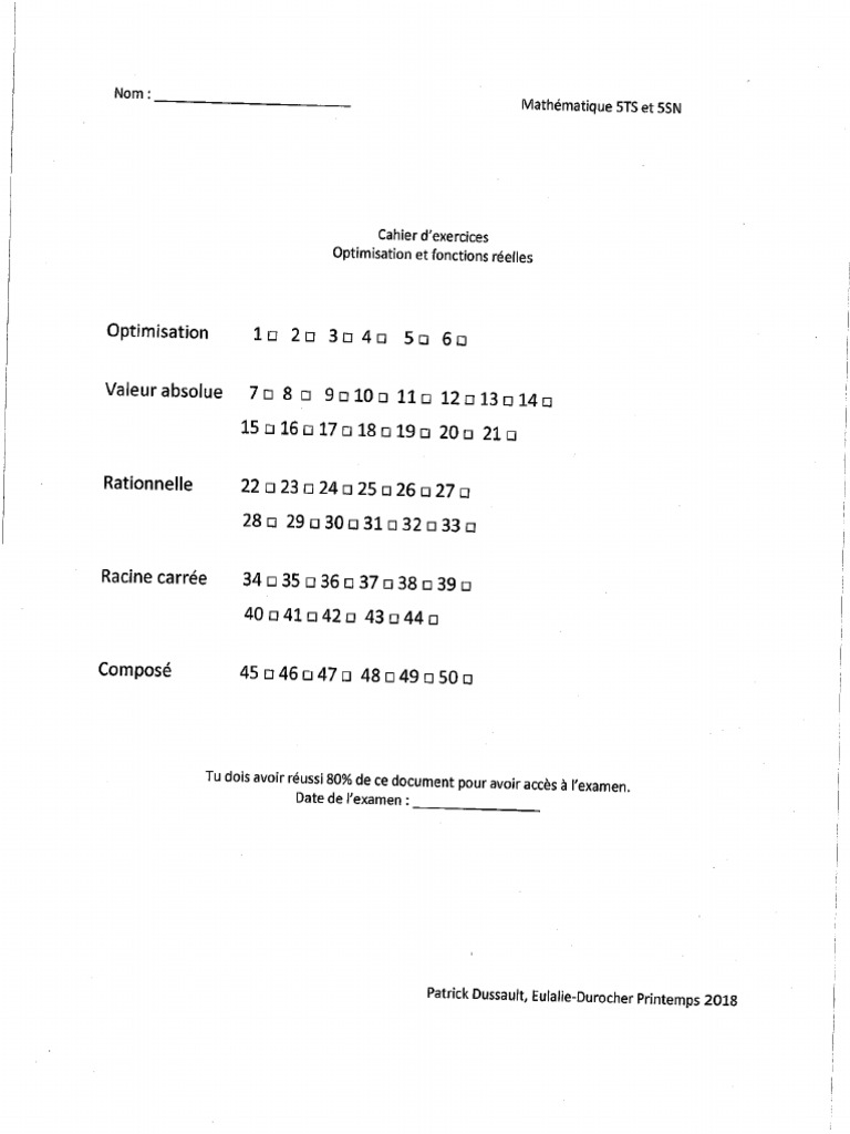 Corrigemodule 1 Optfctreelle SN5 | PDF