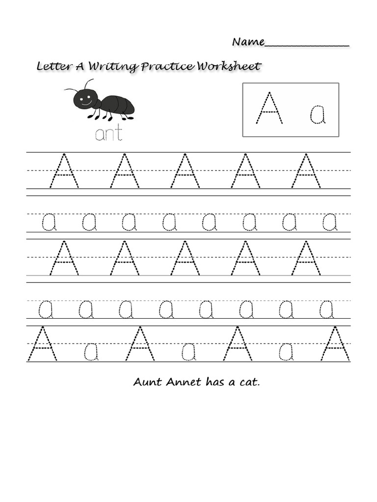 Alphabet Writing Practice | PDF