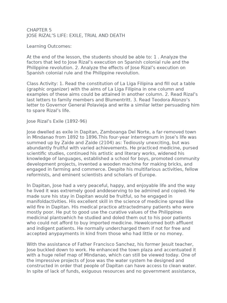 Chapter 5 Rizal | PDF