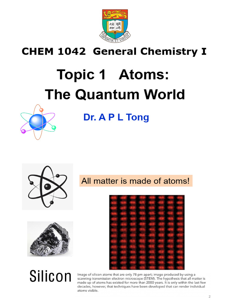 1042 T1 Atoms - The Quantum World | PDF
