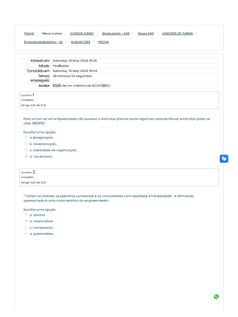 PROVA FINAL - 2a. Tentativa | PDF