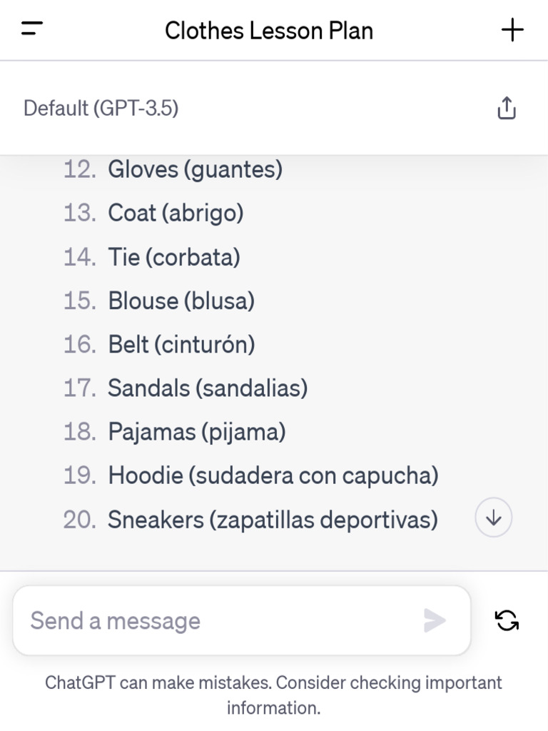 Clothes Lesson Plan | PDF