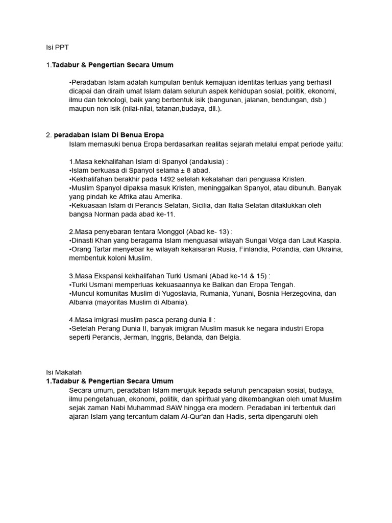 Islam Di Eropa | PDF