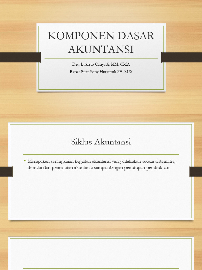 Komponen Dasar Akuntansi | PDF