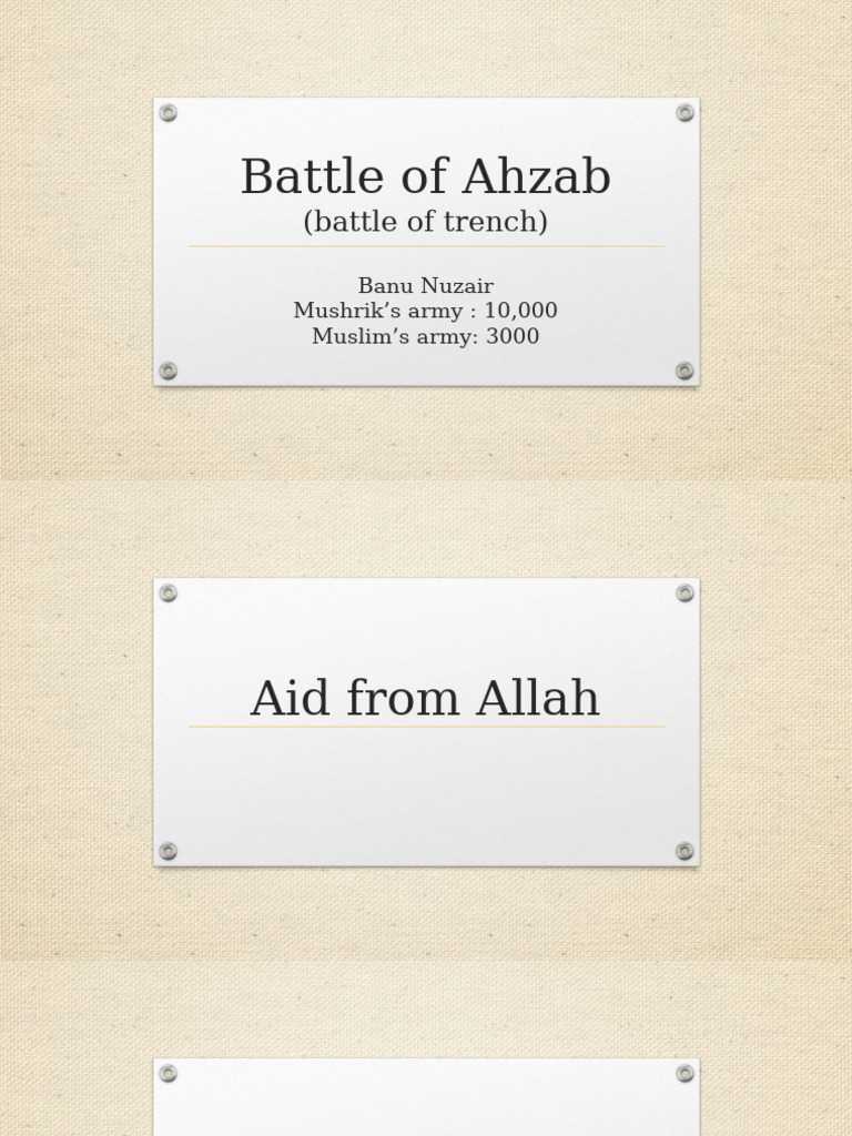 Battle of Ahzab | PDF