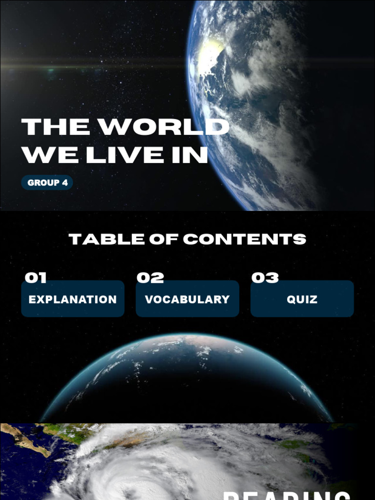 The World We Live in | PDF