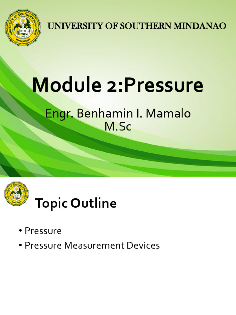 Module 2 Pressure | PDF