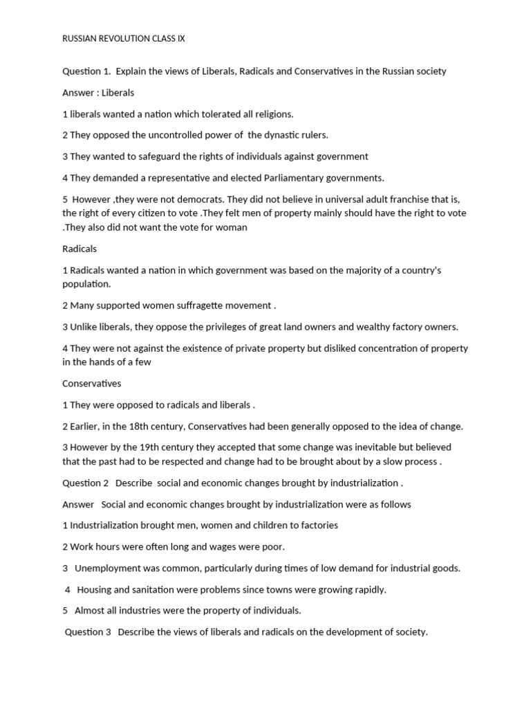 Russian Revolution Notes | PDF