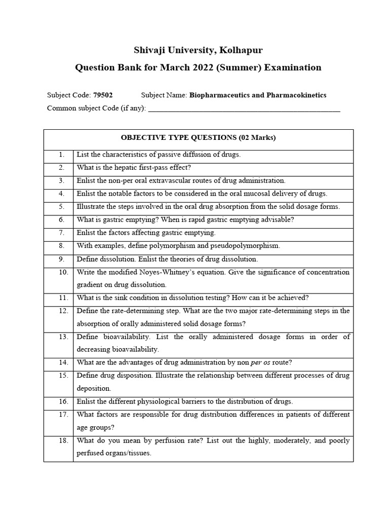 BCP Question Bank | PDF