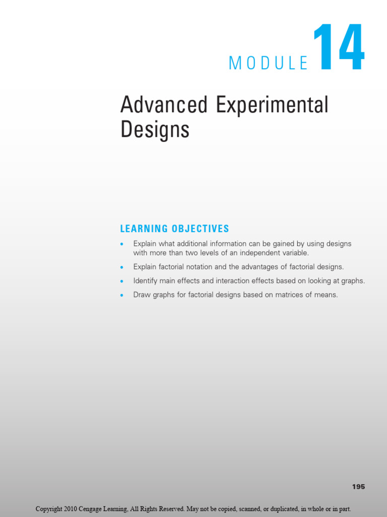 Solomon Four Group Factorial Designs | PDF | Experiment