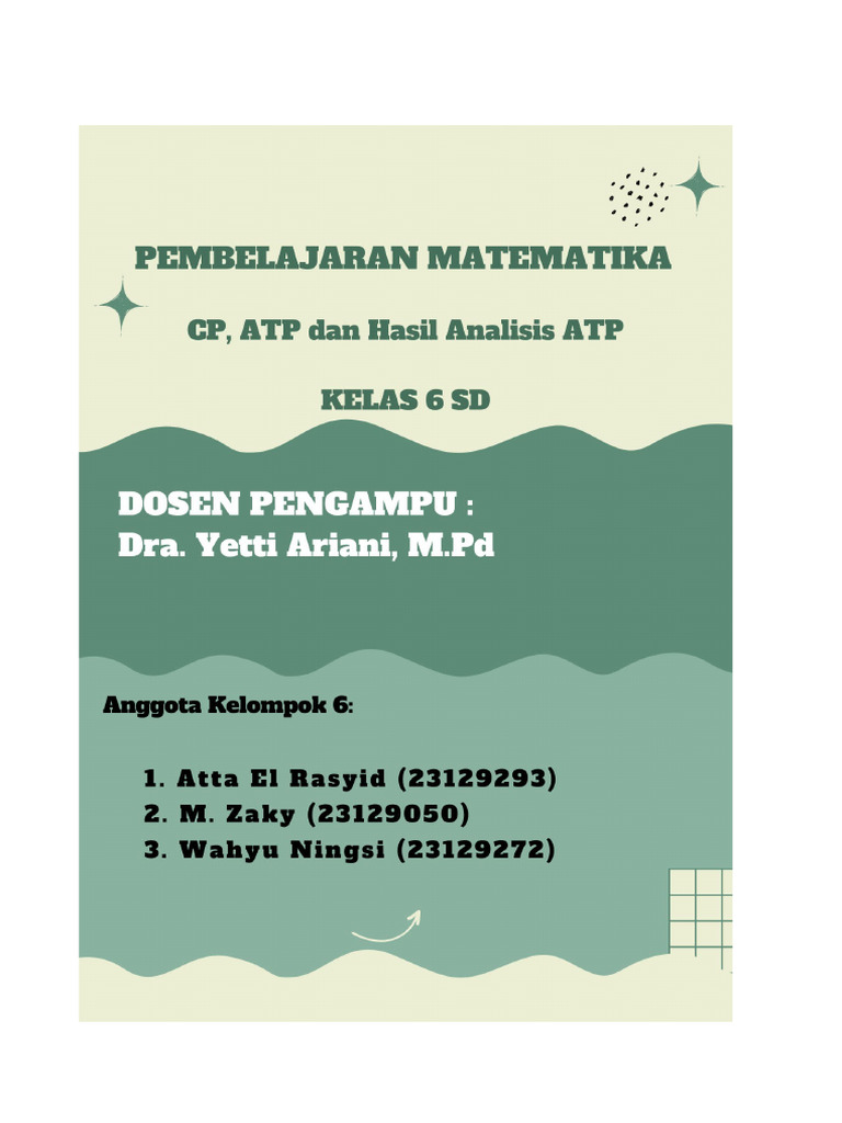 Kelompok 6 Matematika J CP J Atp Dan Hasil Analisis Atp | PDF
