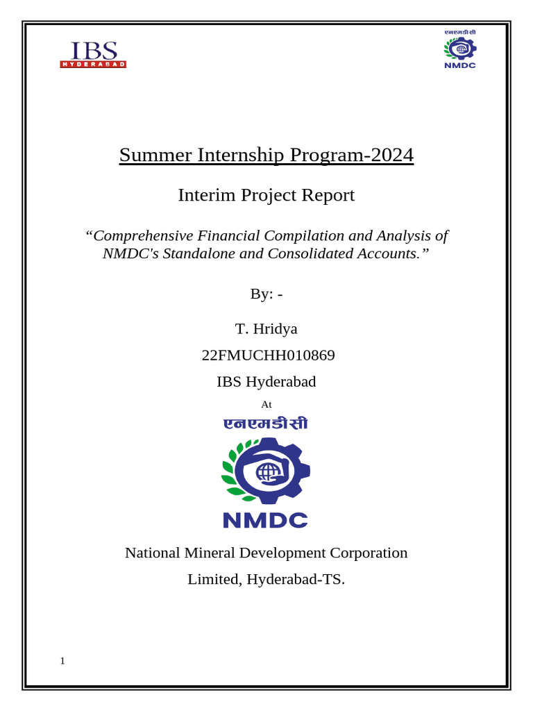 Sip 2 Final Report Thridya | PDF