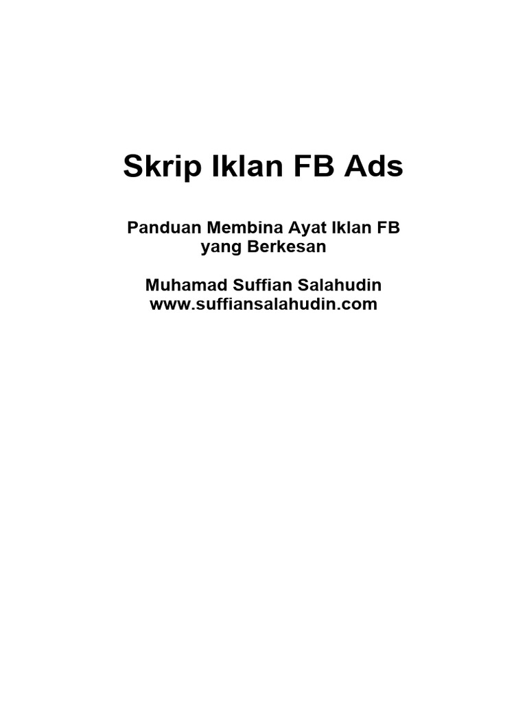Skrip-Ayat-Iklan - Suffian | PDF