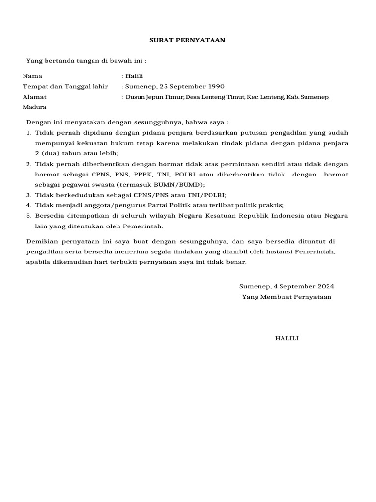 3 Contoh Format Super 5 Poin | PDF