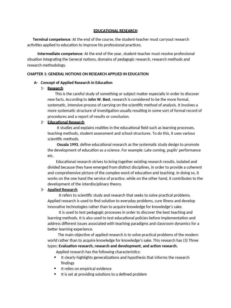Educational Research | PDF