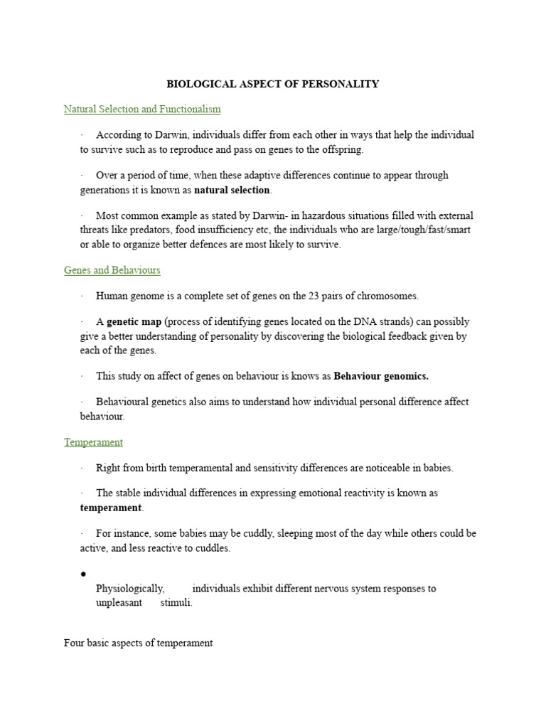 Biological Aspect of Personality | PDF | Brain | Twin