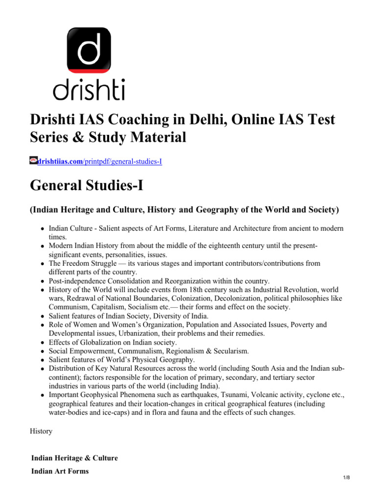 Syllabus 2021 Drishti | PDF