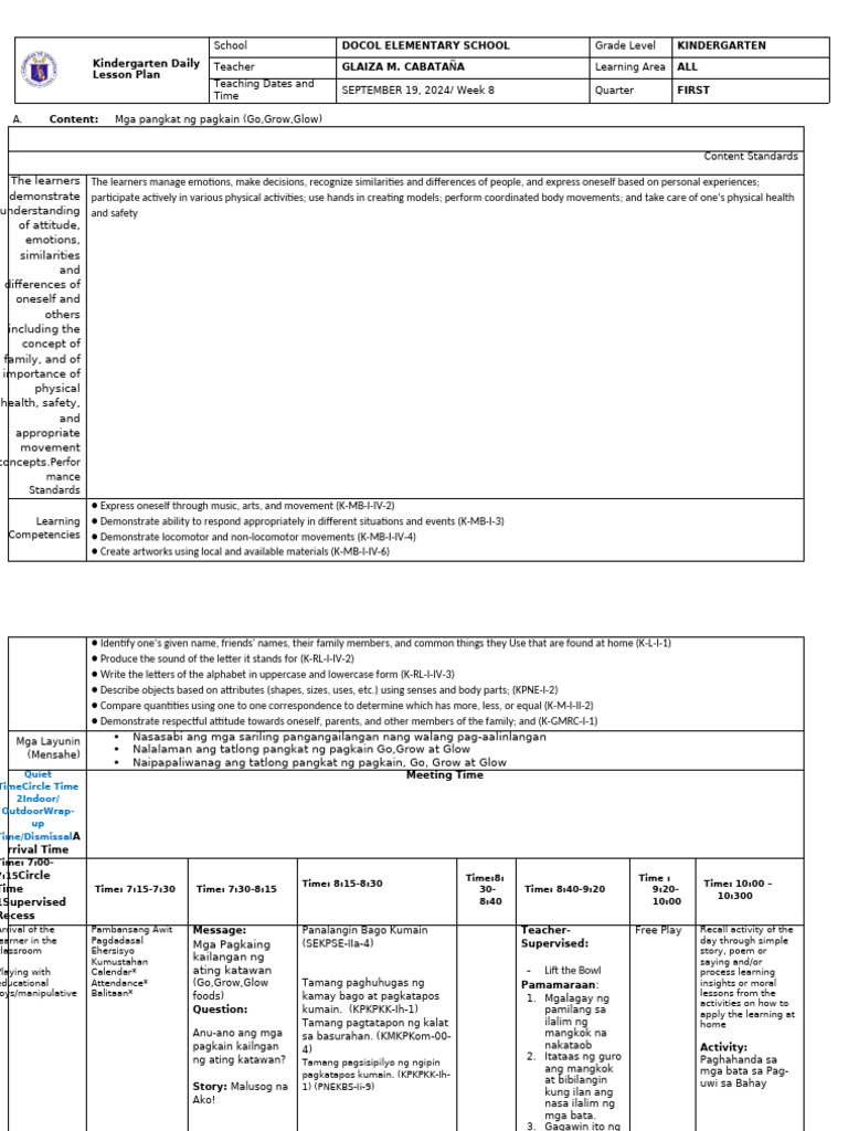 Kinder-New-DLL Week8 - Day4 | PDF