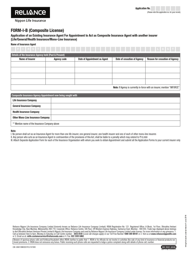 Form I B | PDF