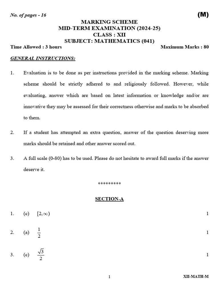 Xii Maths - Doc-M | PDF