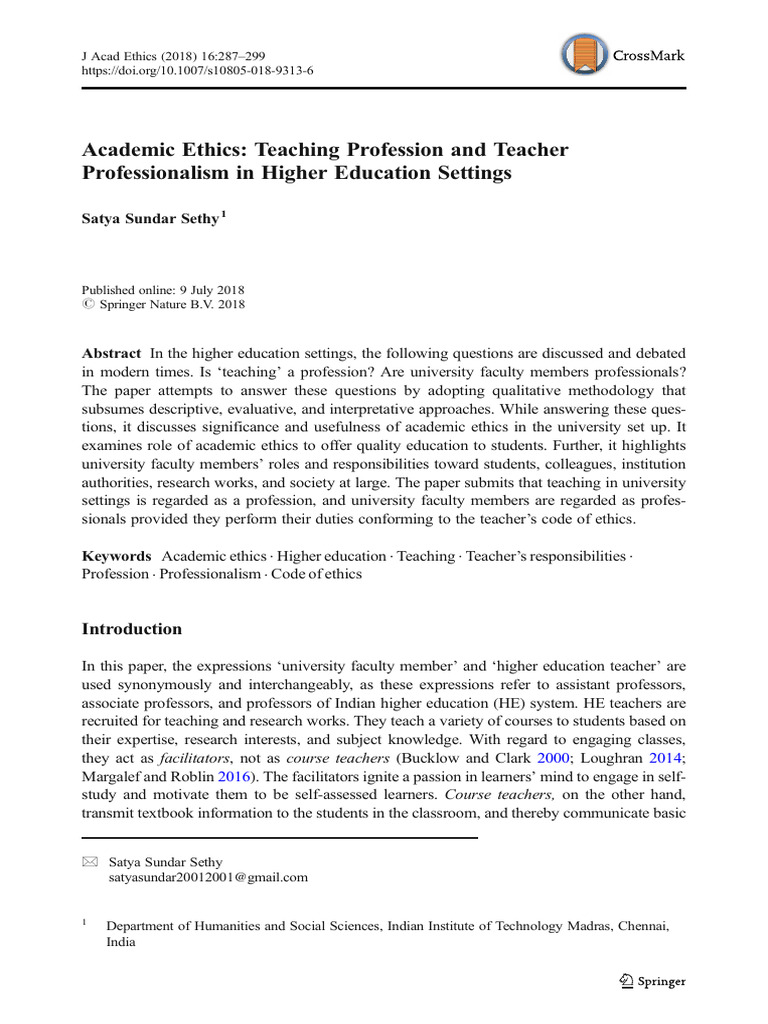 Academic Ethics | PDF