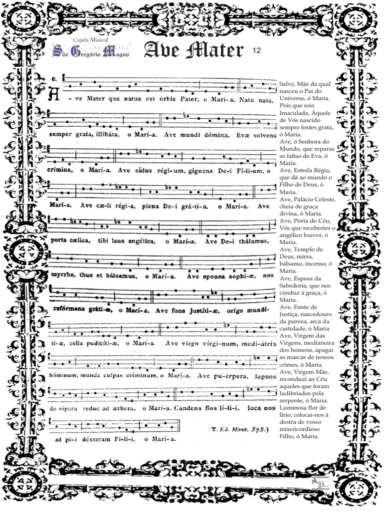 Ave Mater Qua Natus Es Orbis Pater | PDF
