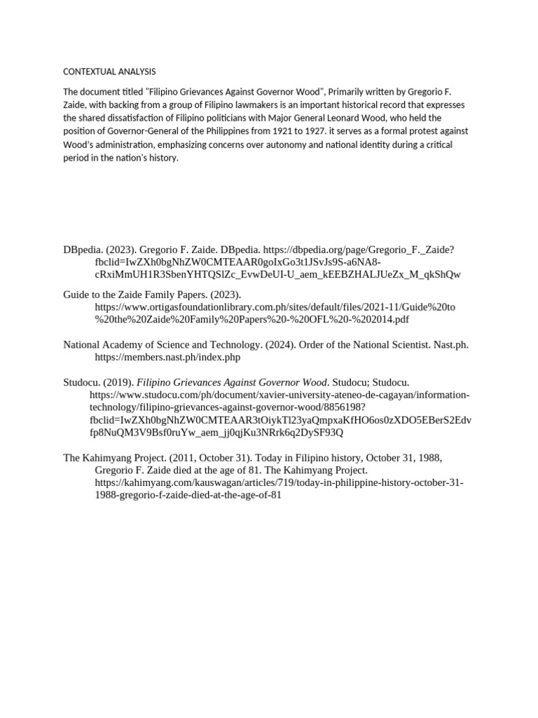 Contextual Analysis | PDF