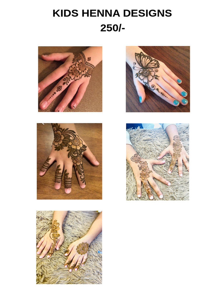 Kids Henna Designs | PDF