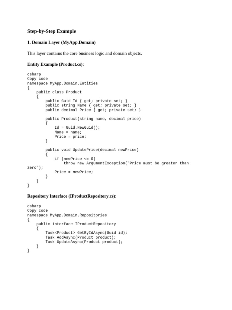 Clean Architecture With ASP Step by Step | PDF