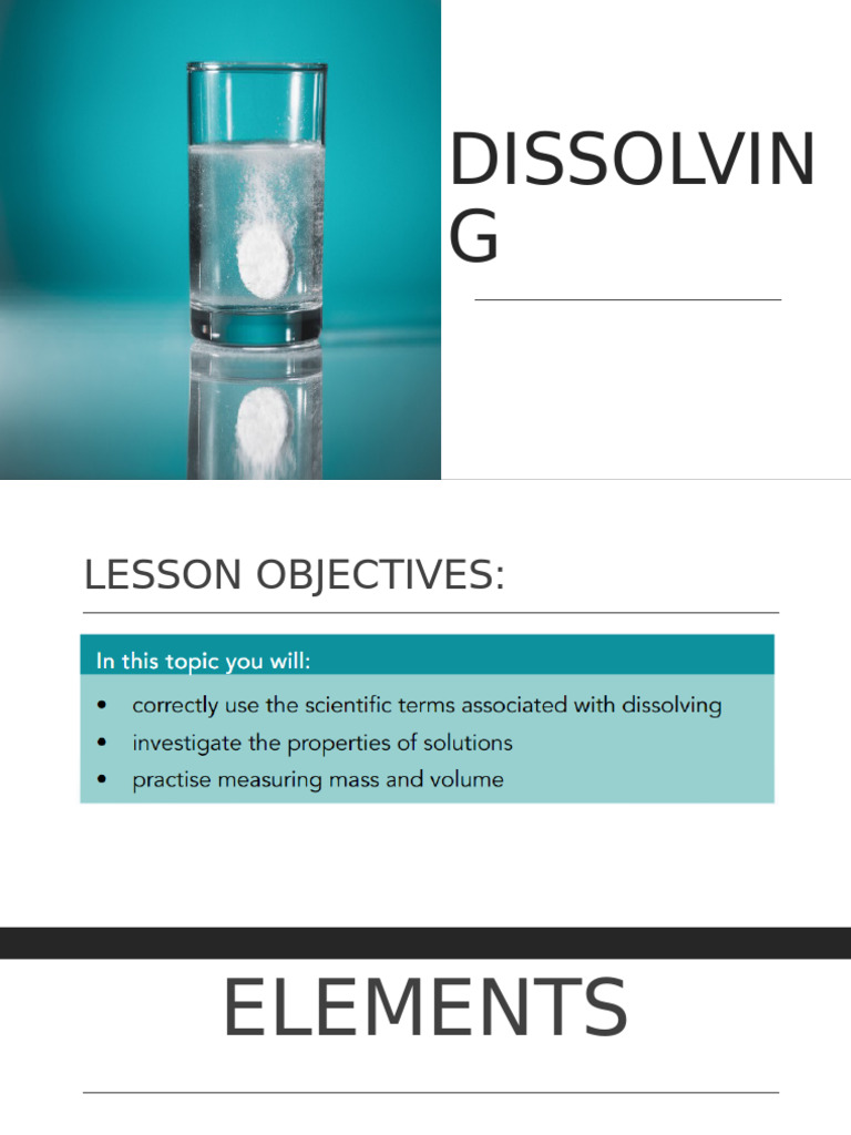 Dissolving | PDF