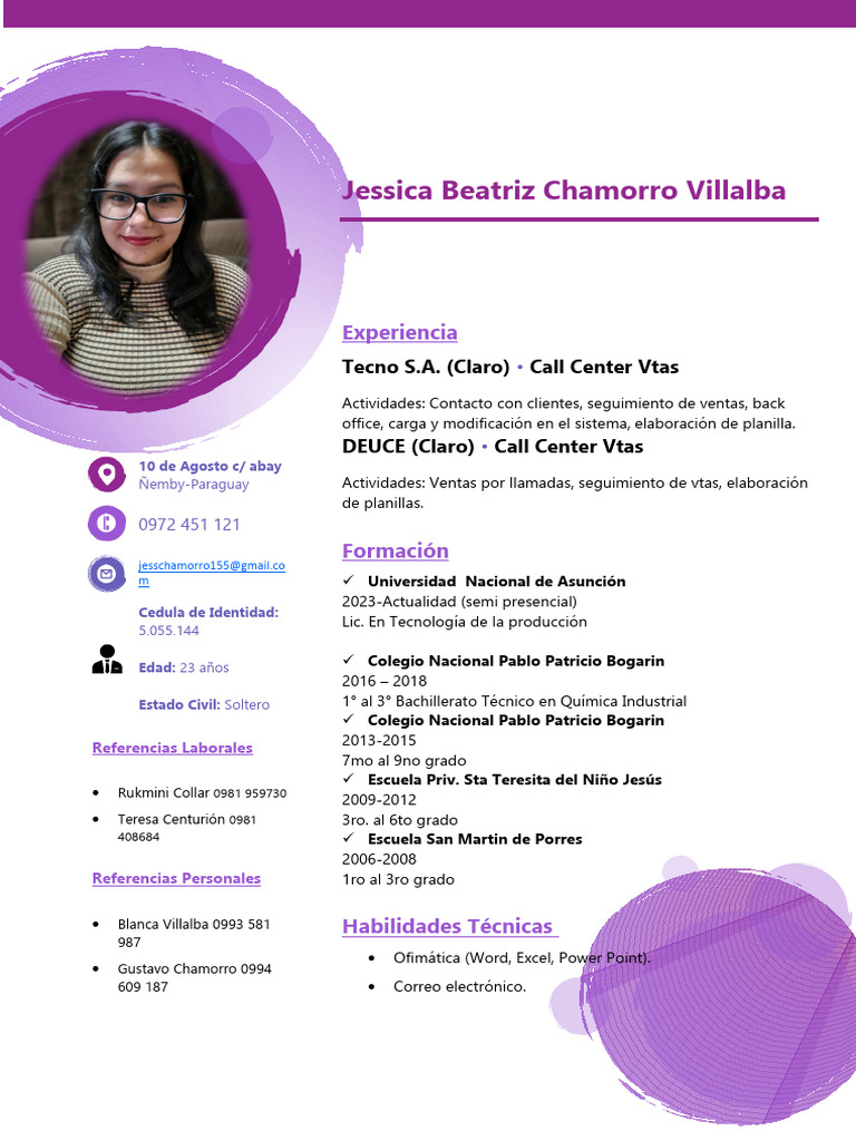 CV - PDF Jessica Chamorro | PDF