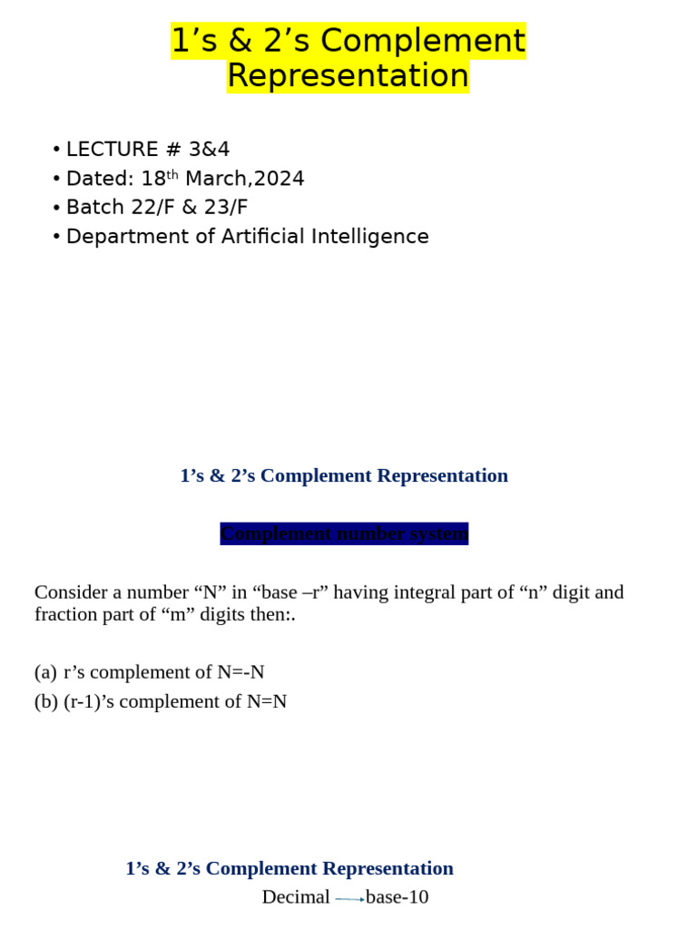 Lecture 3&4 DLD | PDF