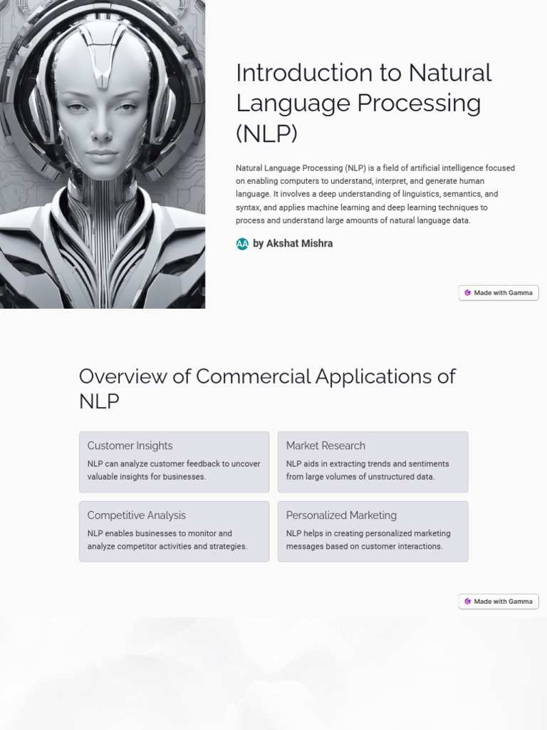 Introduction To Natural Language Processing NLP | PDF | Speech ...