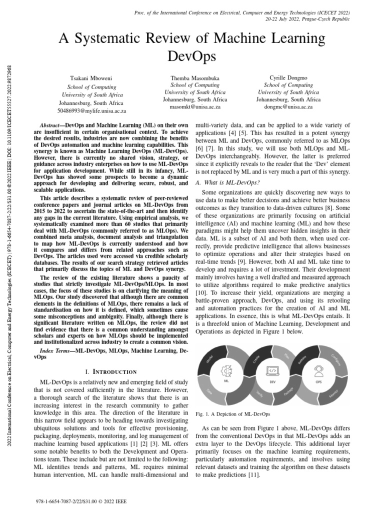A Systematic Review of Machine Learning DevOps | PDF A Systematic Review of Machine Learning DevOps | PDF